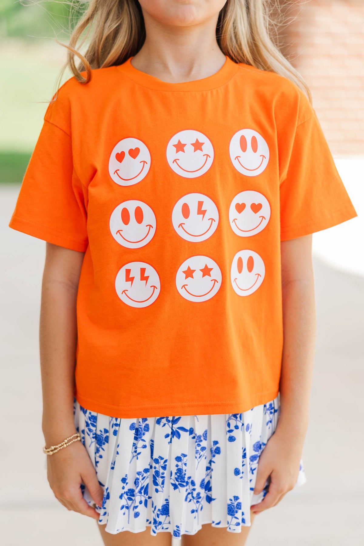 Girls: So Many Smiles Orange Graphic Tee – Shop the Mint