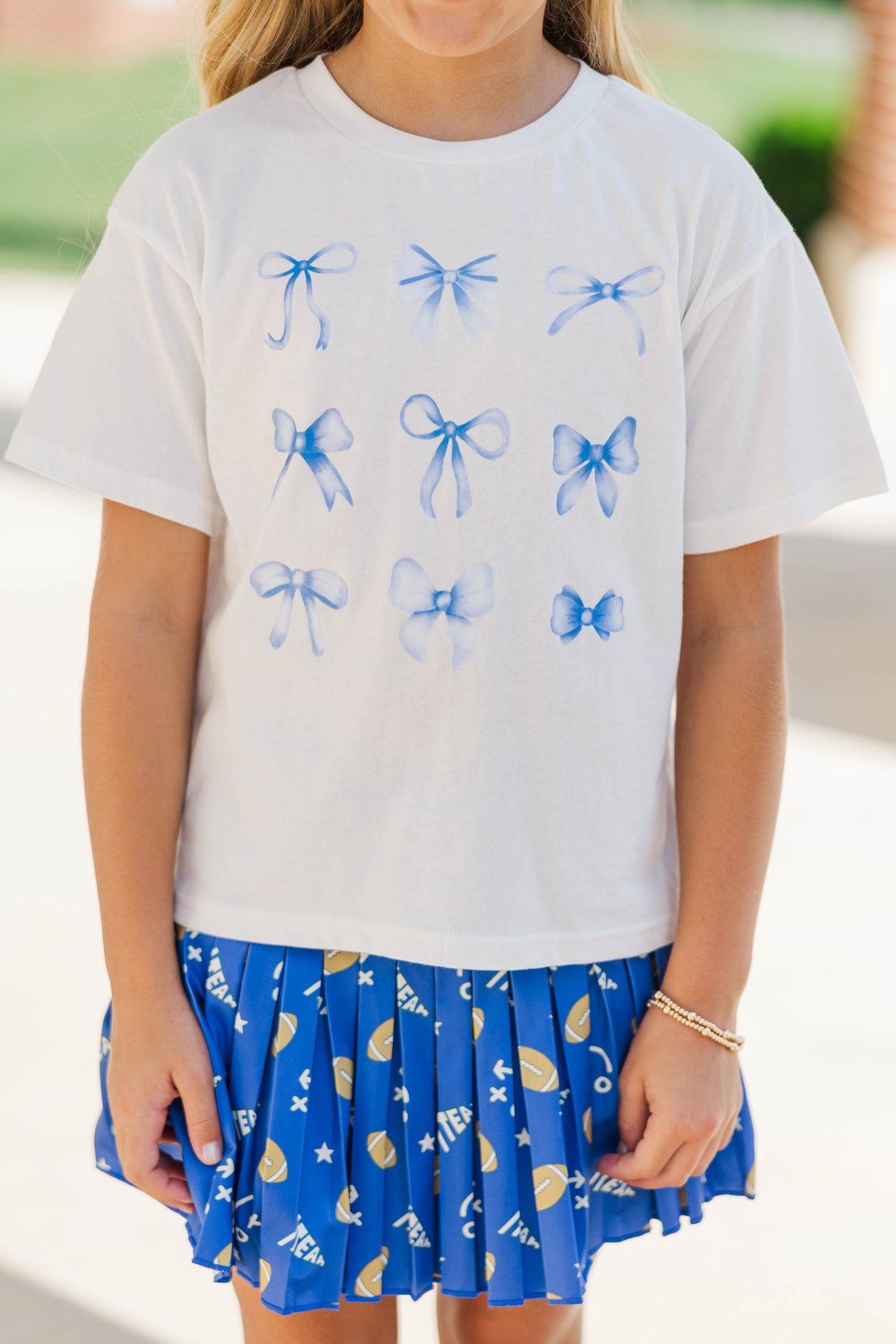 Girls: In My Girly Era Royal Blue Bow Graphic Tee – Shop the Mint