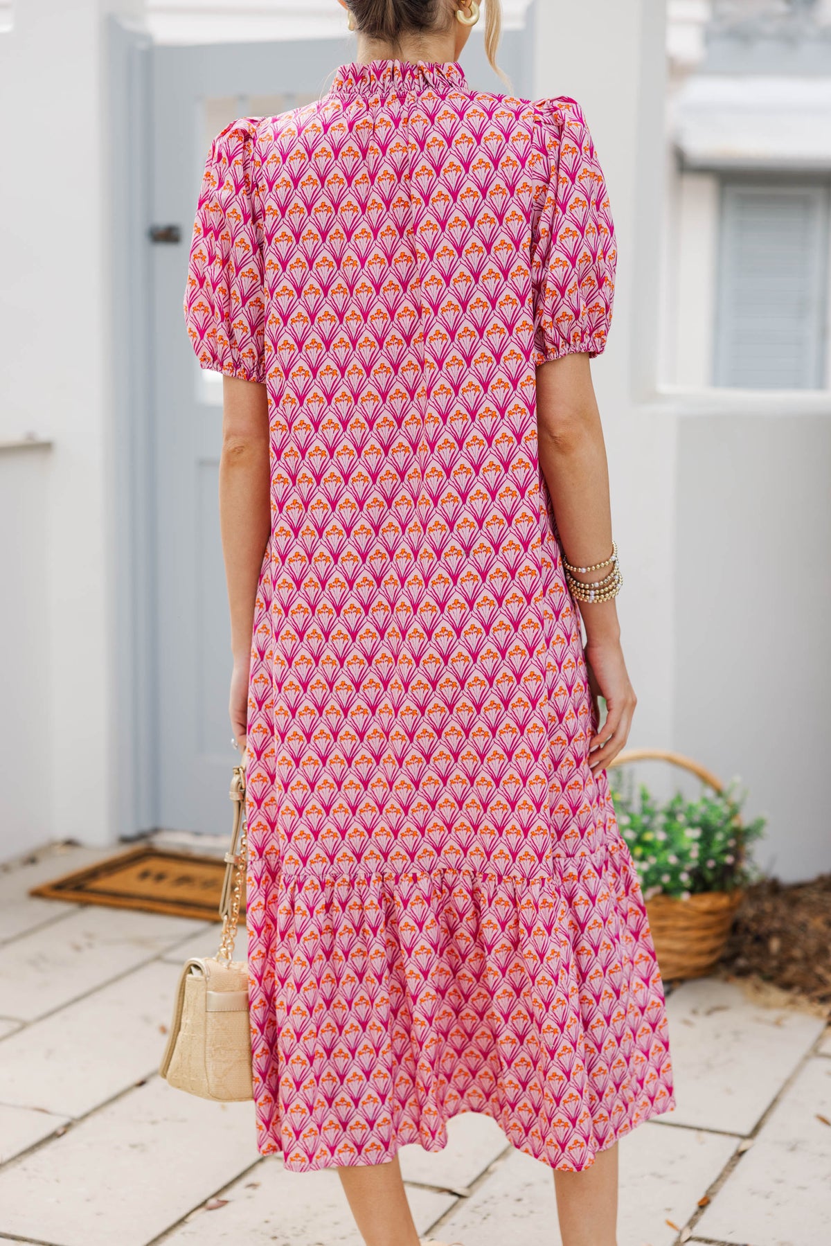 Forever Grace Pink Medallion Midi Dress – Shop the Mint