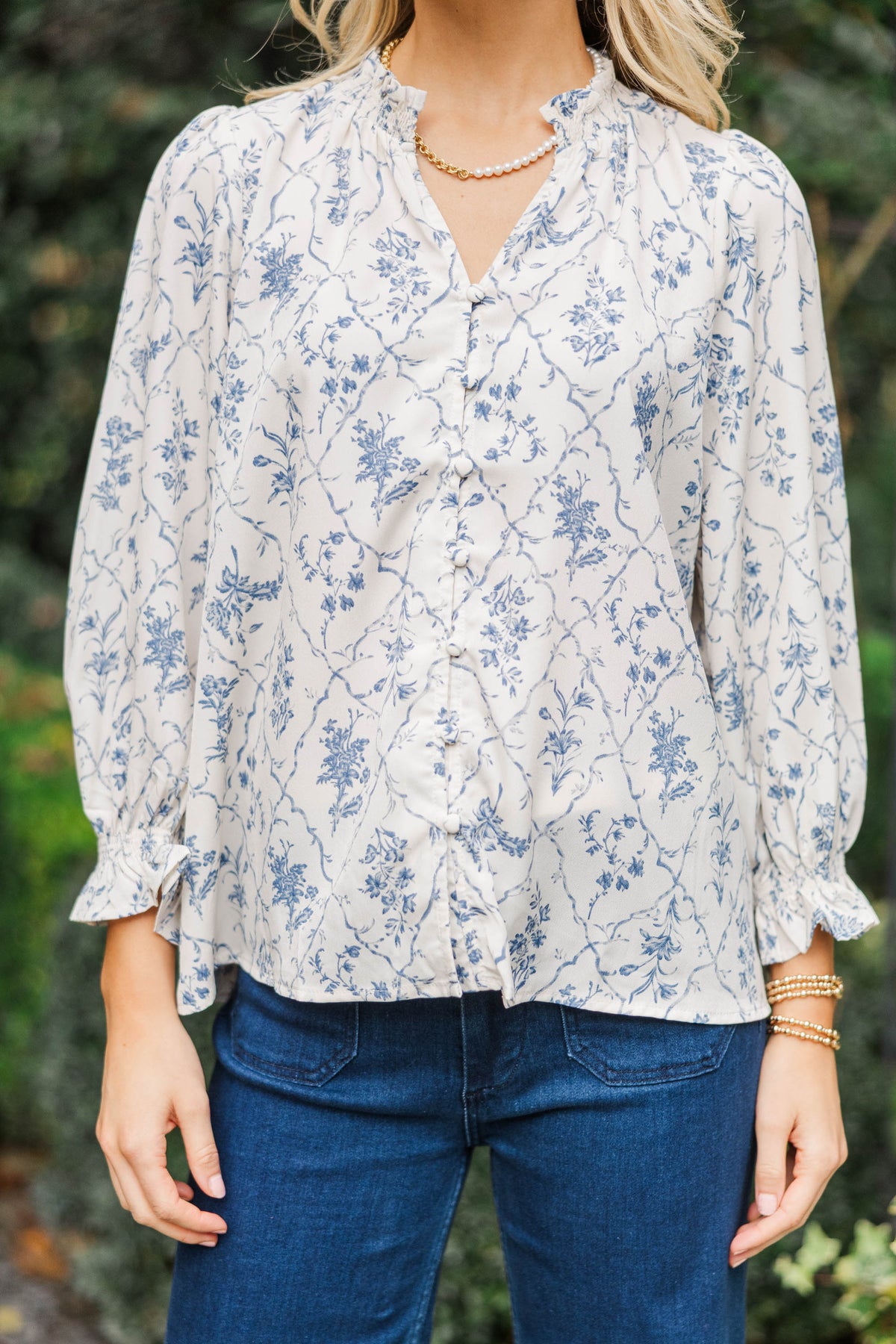 A Clear Mind Cream Floral Blouse – Shop the Mint