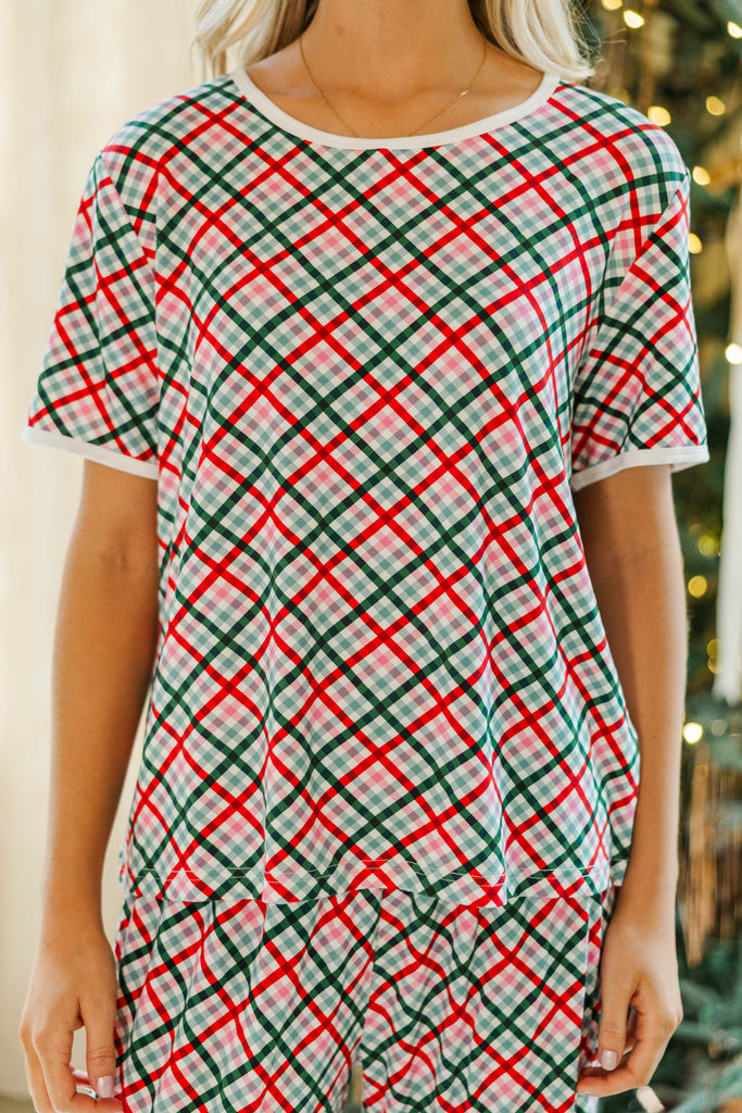 Stay Awhile Mint Plaid Bamboo Pajama Set – Shop the Mint