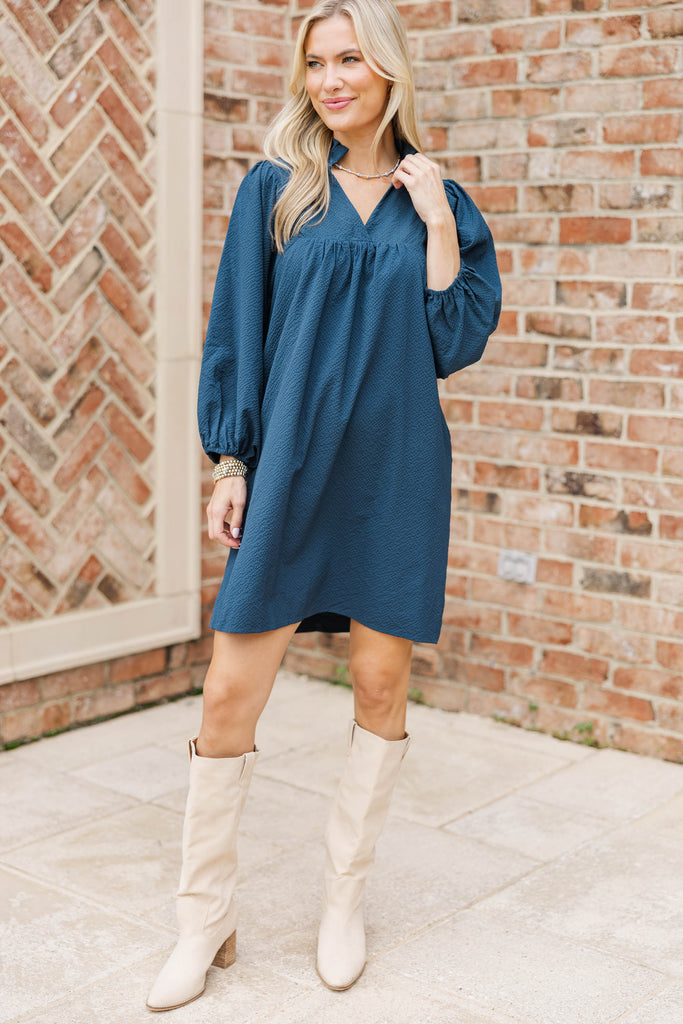 Above And Beyond Navy Shift Dress – Shop the Mint