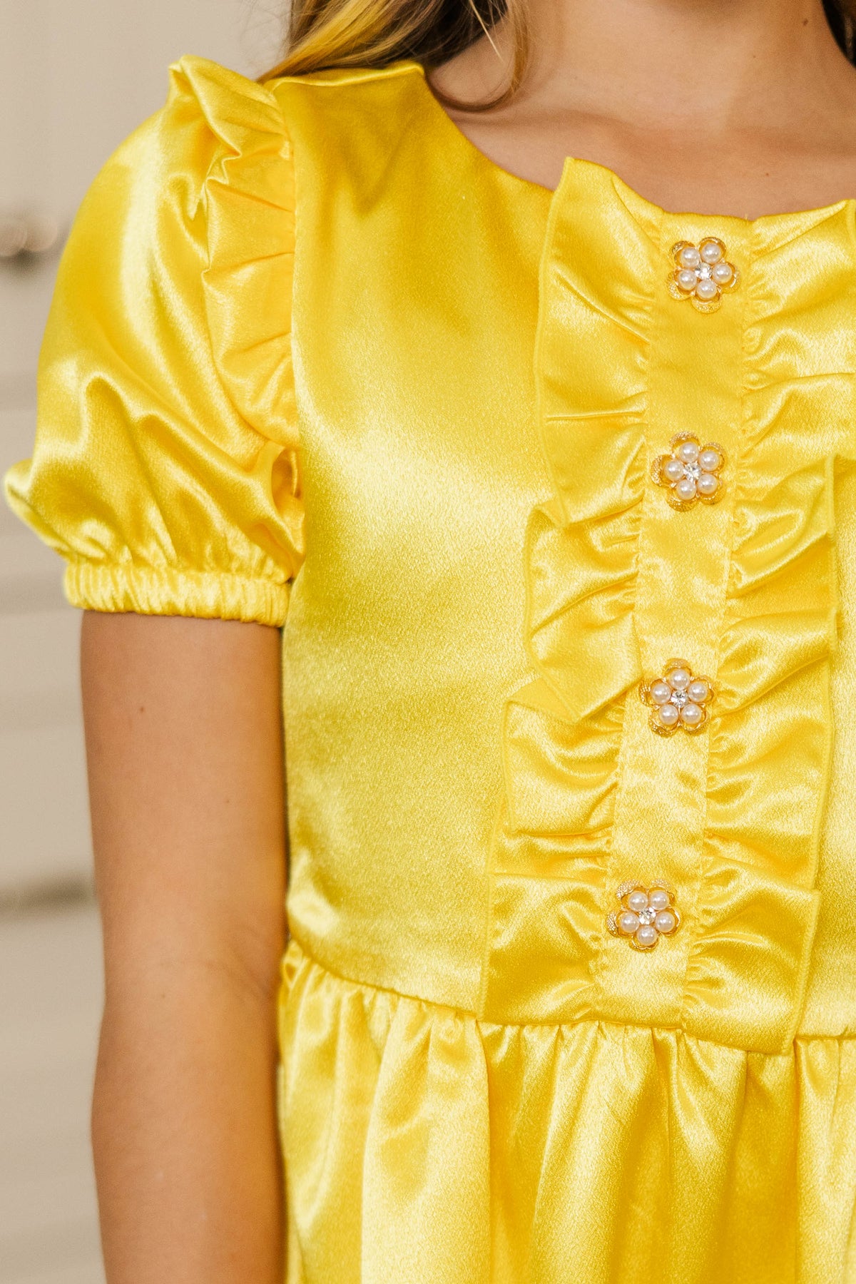 Girls: The Eloise Yellow Ruffle Dress – Shop the Mint