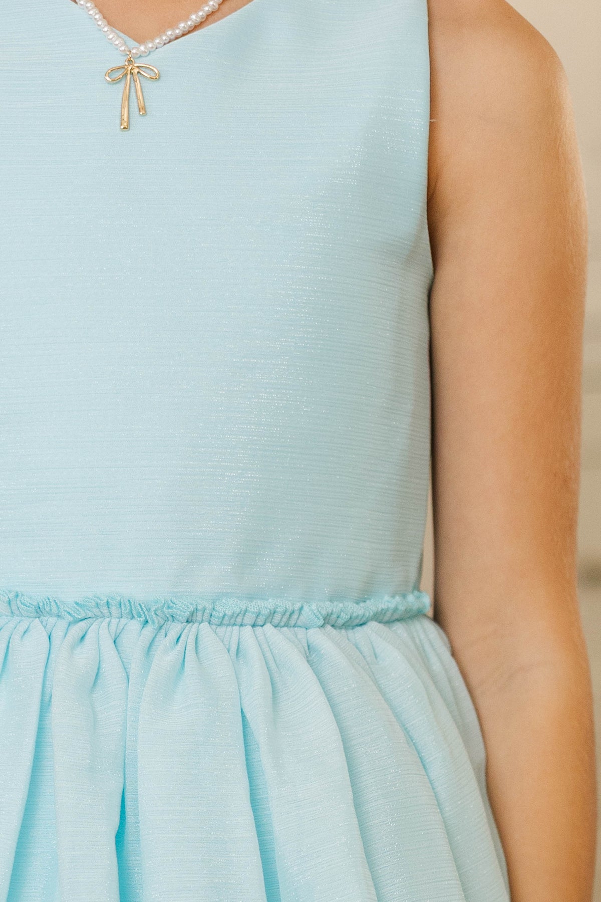Girls: Like A Princess Light Blue Shimmer Tulle Party Dress – Shop the Mint