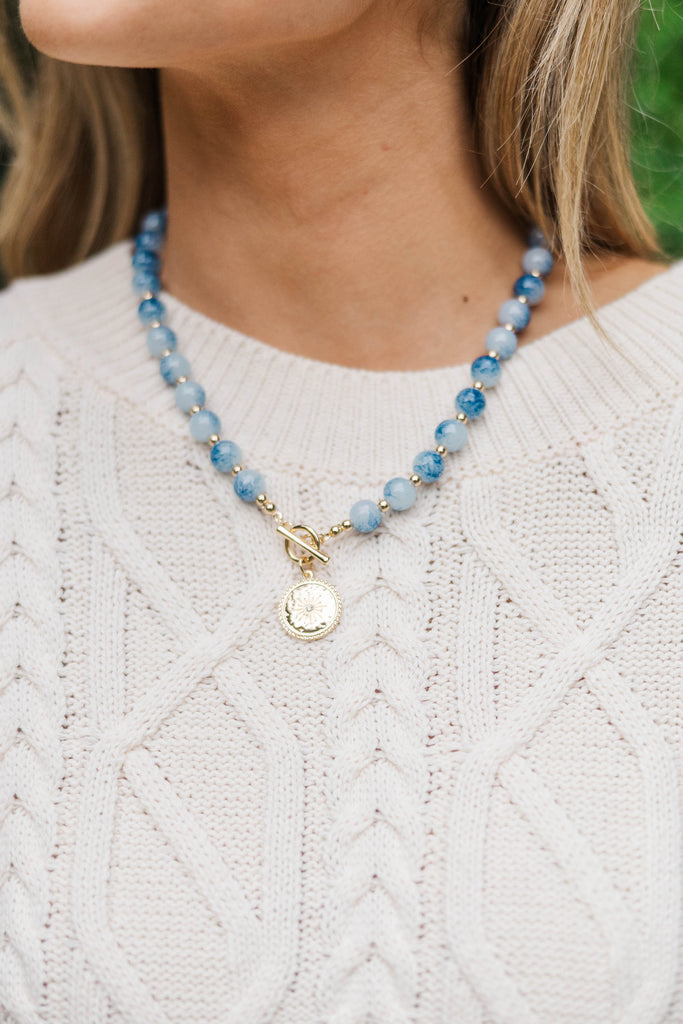 Dazzle Me Blue Beaded Star Necklace – Shop the Mint
