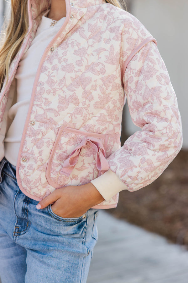 Girls: Just So You Pink Toile Quilted Jacket – Shop the Mint