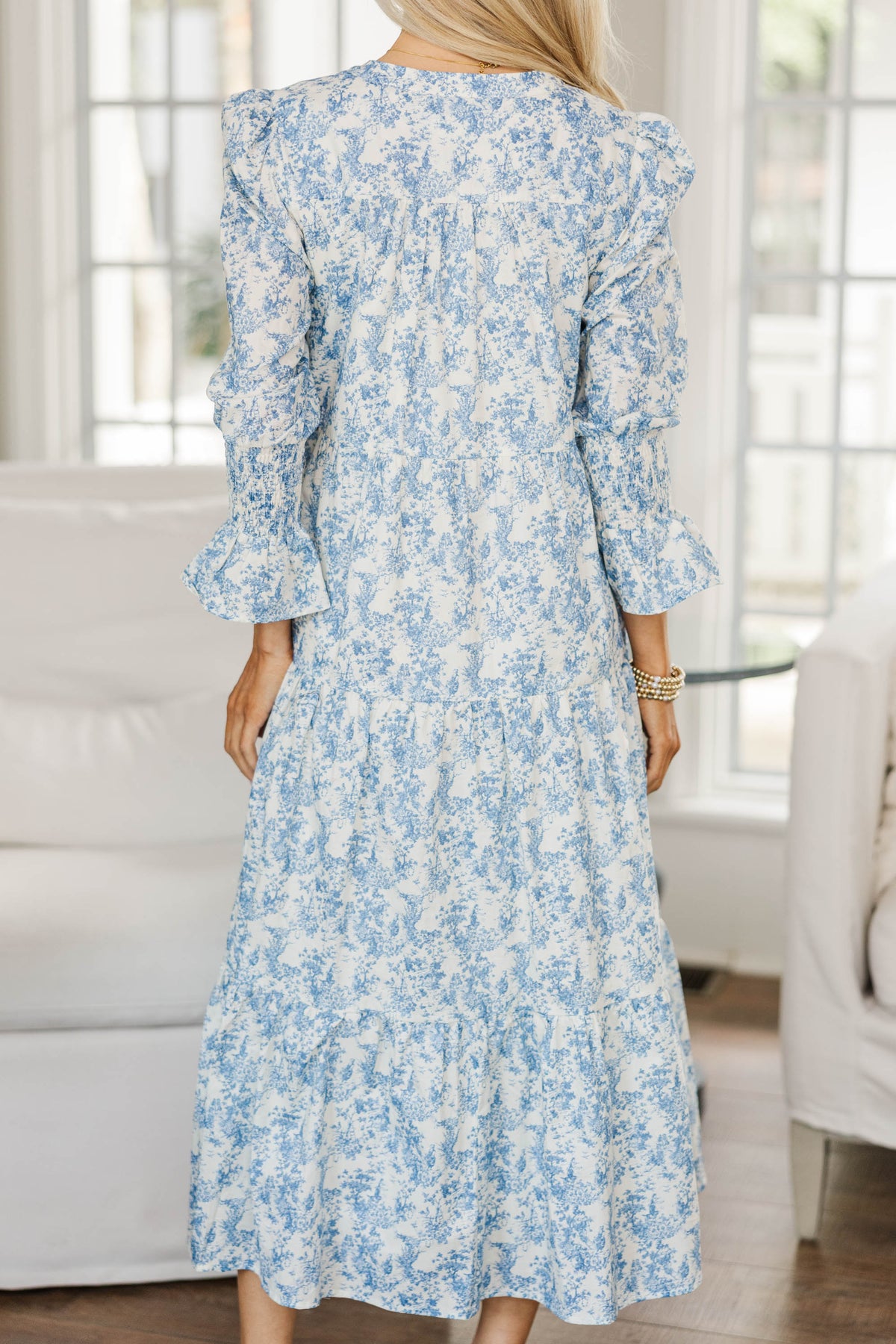 NURSING COLLECTION: What A Surprise Blue Toile Midi Dress – Shop the Mint