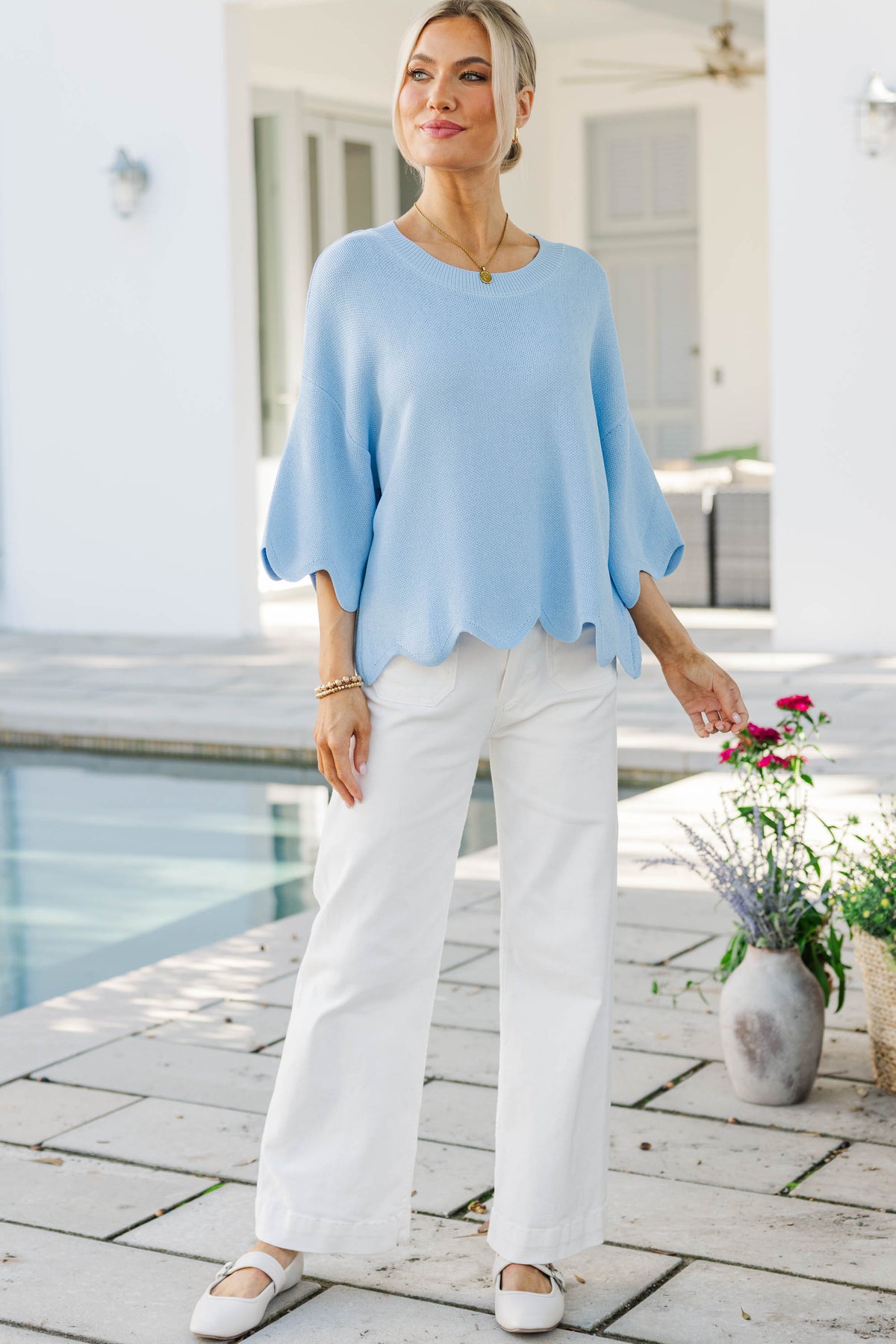 Breezy Belle Light Blue Sweater – Shop the Mint
