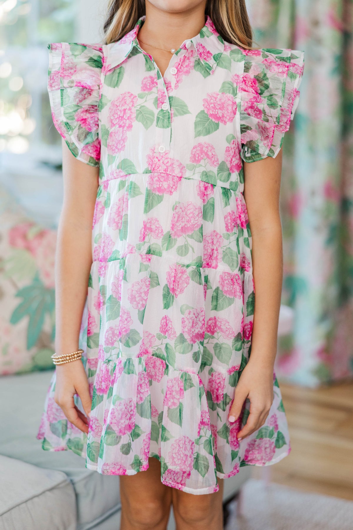 Girls: More Good Days Pink Textured Dress – Shop the Mint