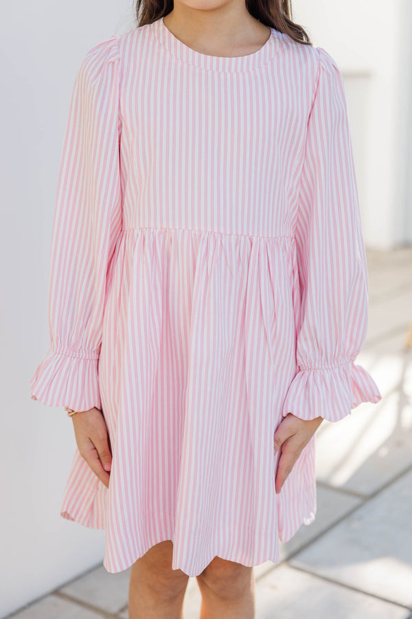 Girls: Come On Over Pink Striped Dress – Shop the Mint