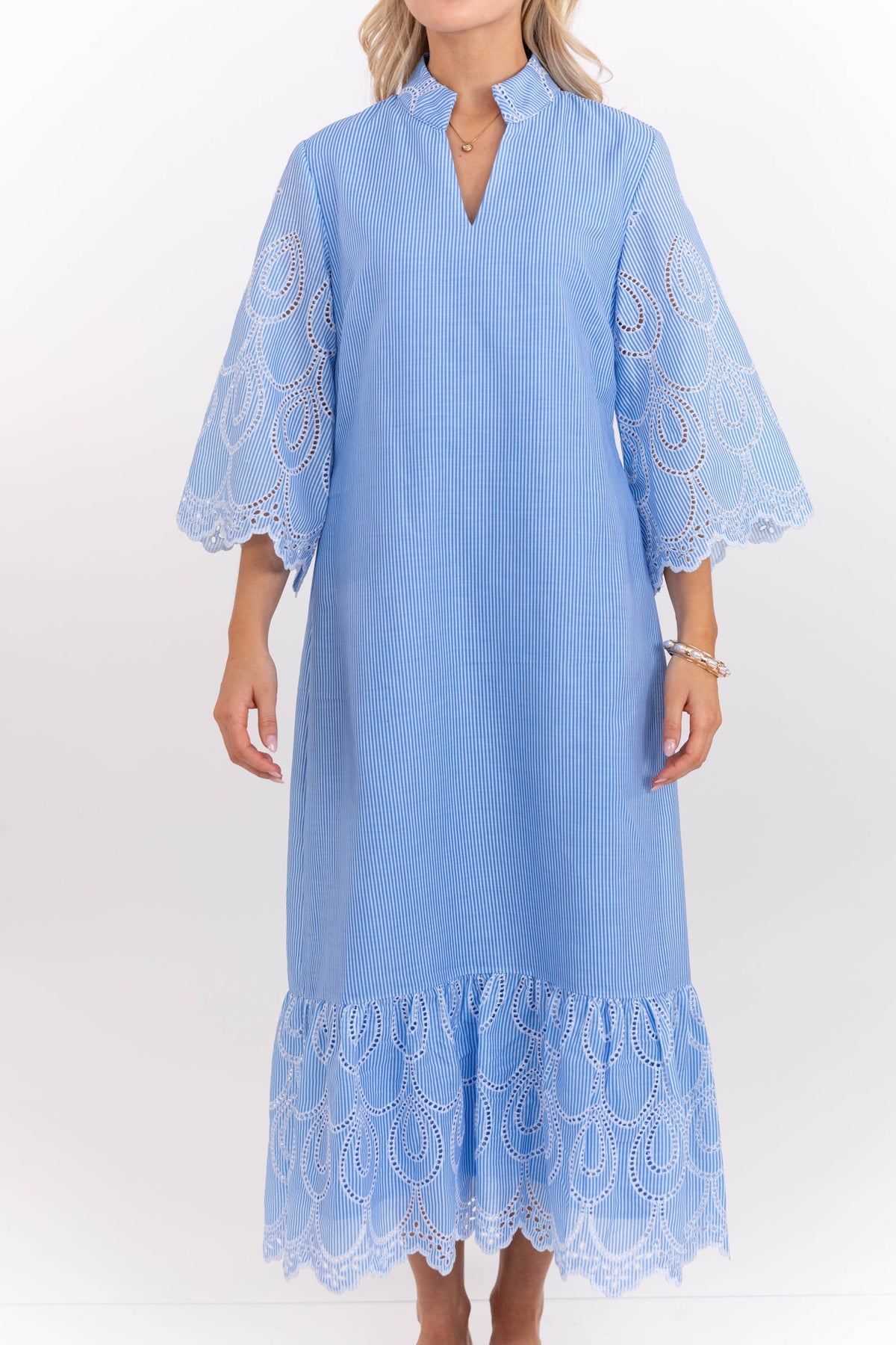 My Kind Of Day Blue Eyelet Midi Dress – Shop the Mint