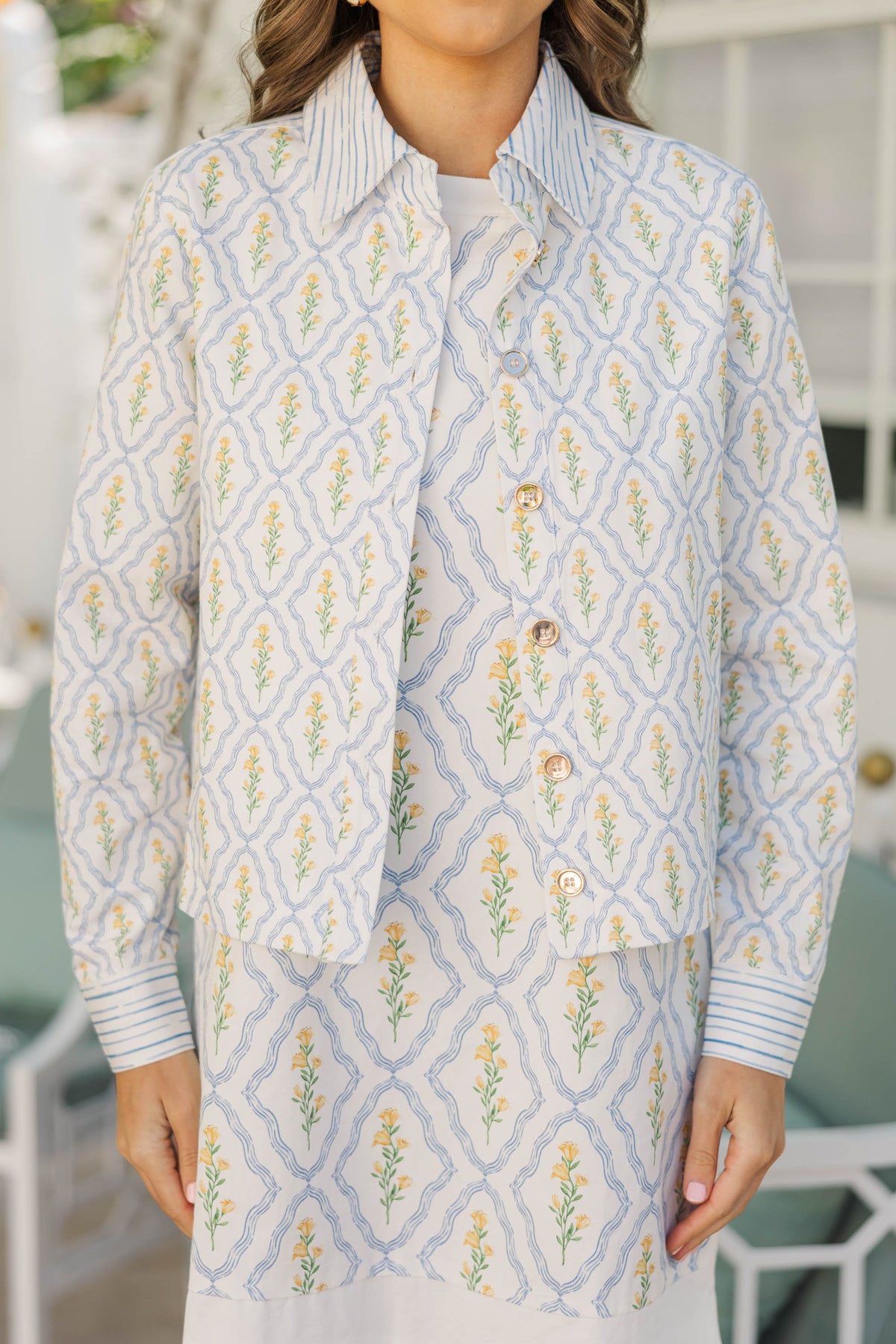 Pretty Perspective Cream Medallion Jacket – Shop the Mint
