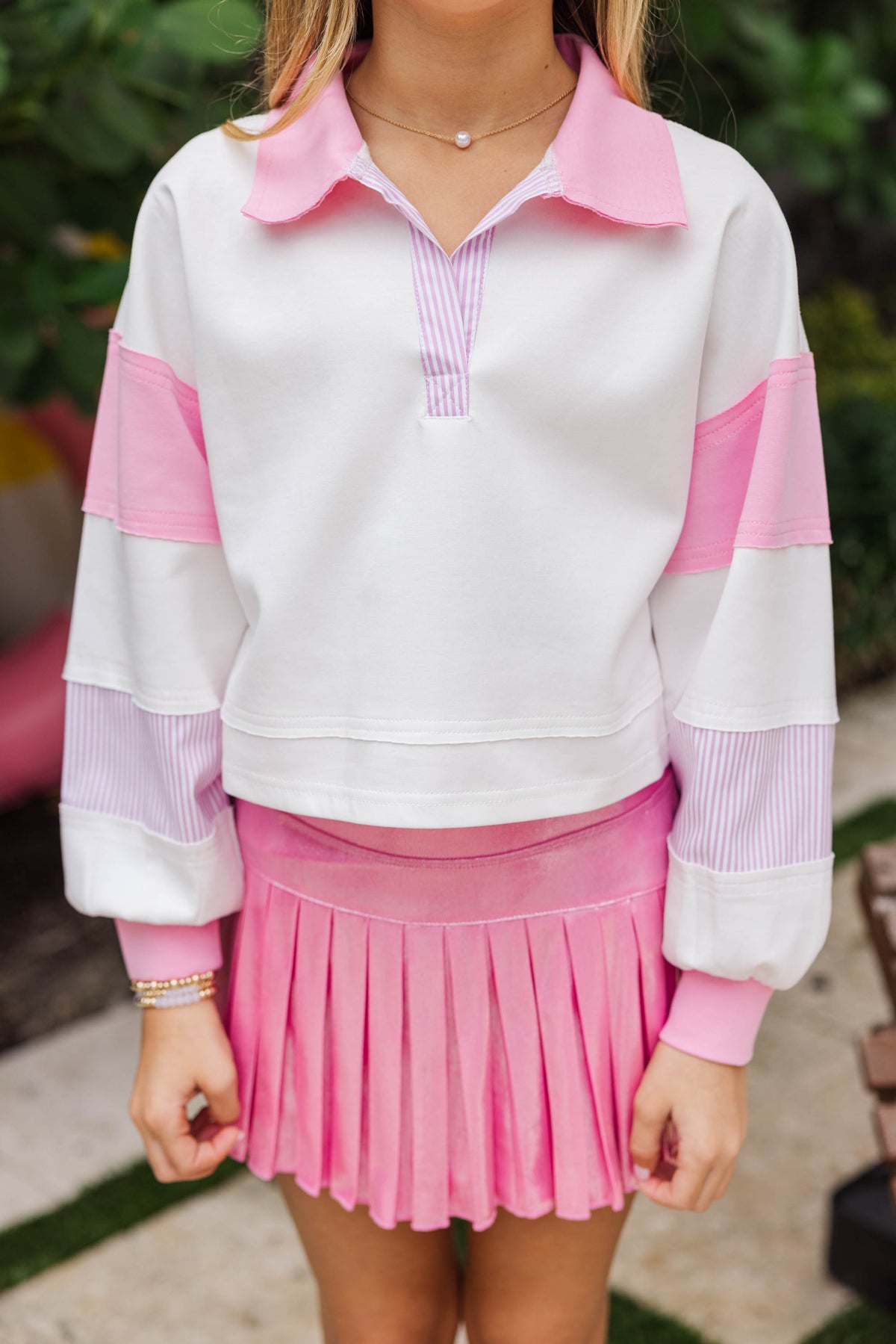 Girls: After School Pink Cropped Pullover – Shop the Mint
