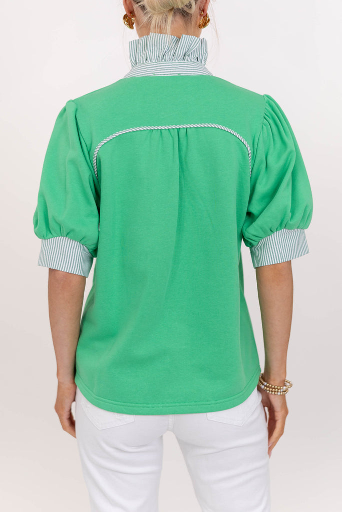 Almost Too Perfect Green Blouse – Shop the Mint