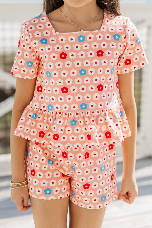 Girls Playdate Pretty Pink Floral Print Set Shop The Mint