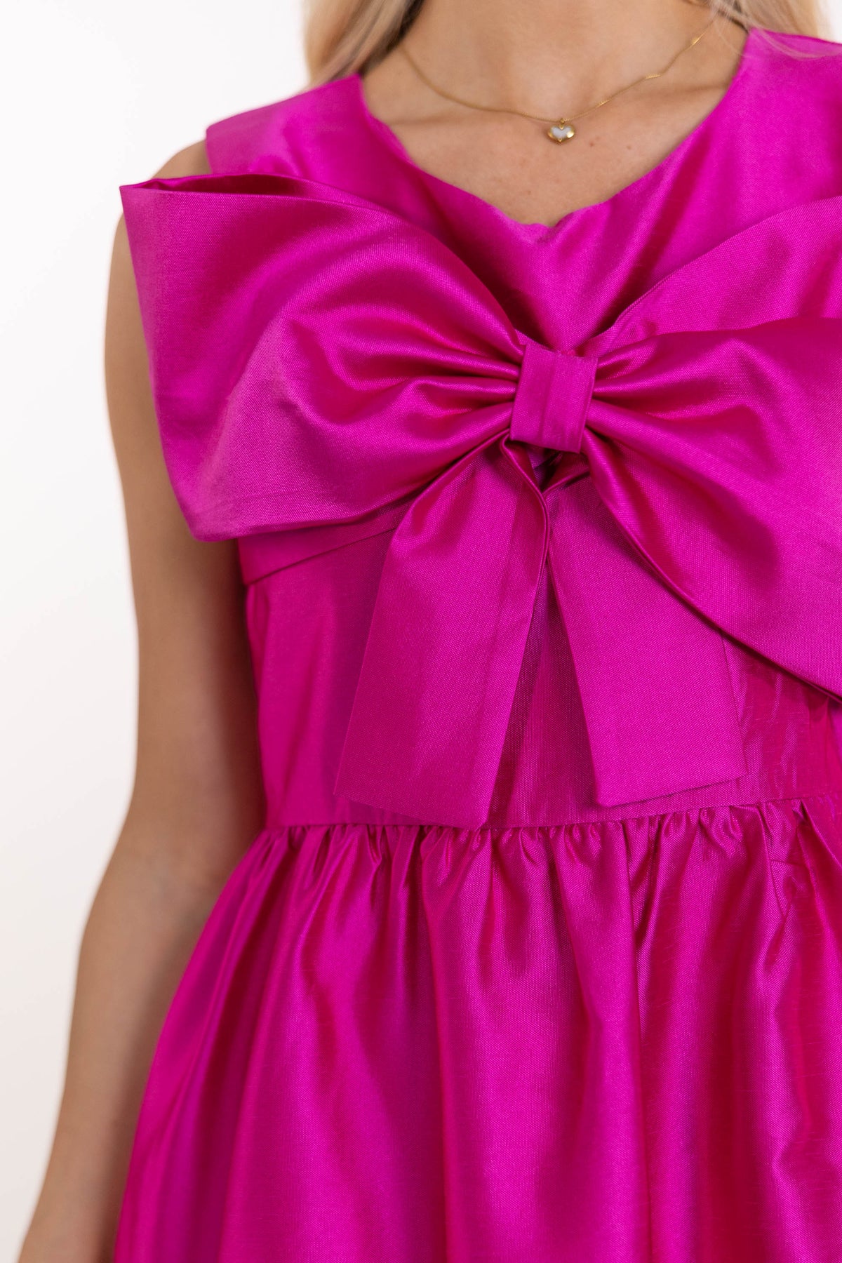 The Grand Entrance Fuchsia Bow Dress – Shop the Mint