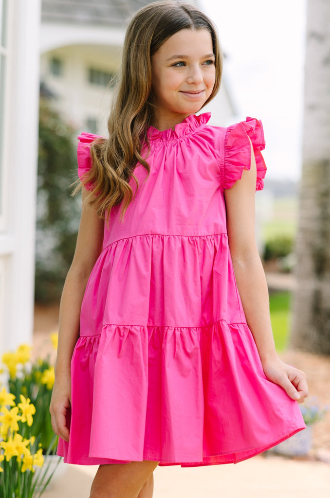 Girls: What Dreams Are Made Of Pink Ruffled Dress – Shop the Mint