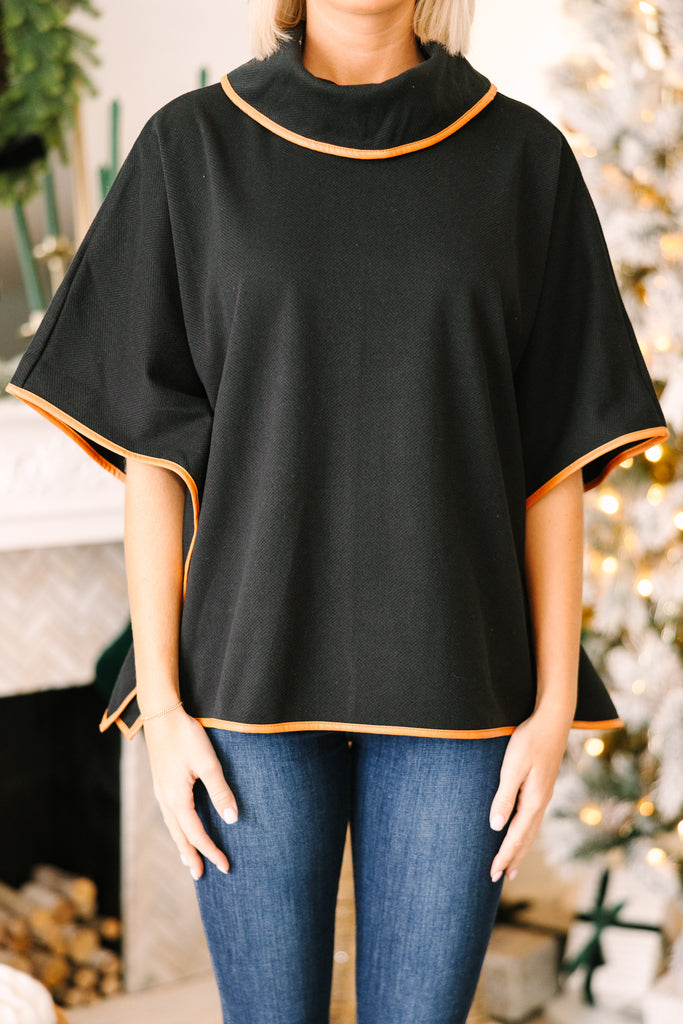 Read You Like A Book Black Poncho – Shop the Mint