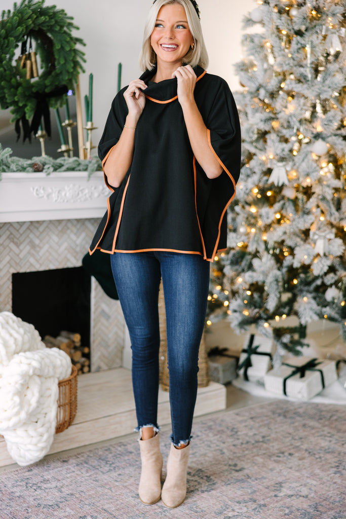 Read You Like A Book Black Poncho – Shop the Mint
