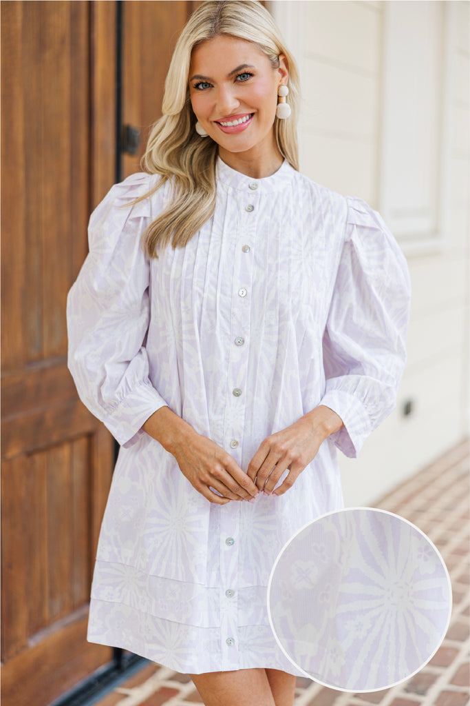 Problem Solved Lavender Abstract Dress – Shop the Mint