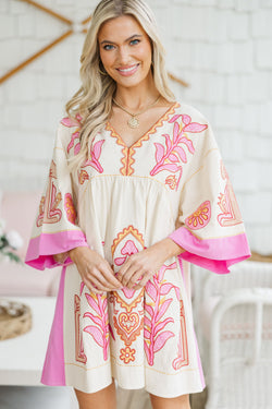Just My Type Pink Floral Embroidery Babydoll Dress – Shop the Mint