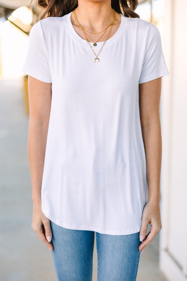 Classic Versatile White Top - Staple Tee – Shop the Mint