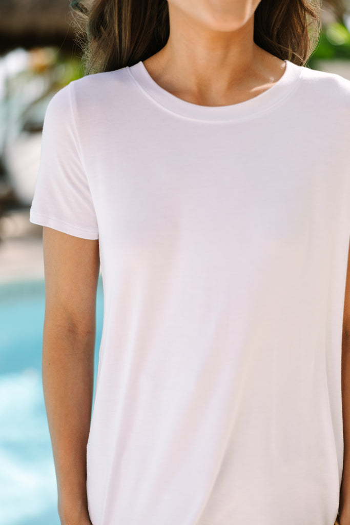 Classic Versatile White Top - Staple Tee – Shop The Mint