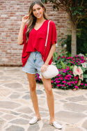 Comfy Red Top - Casual Cute Tops – Shop the Mint