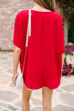 Comfy Red Top - Casual Cute Tops – Shop the Mint