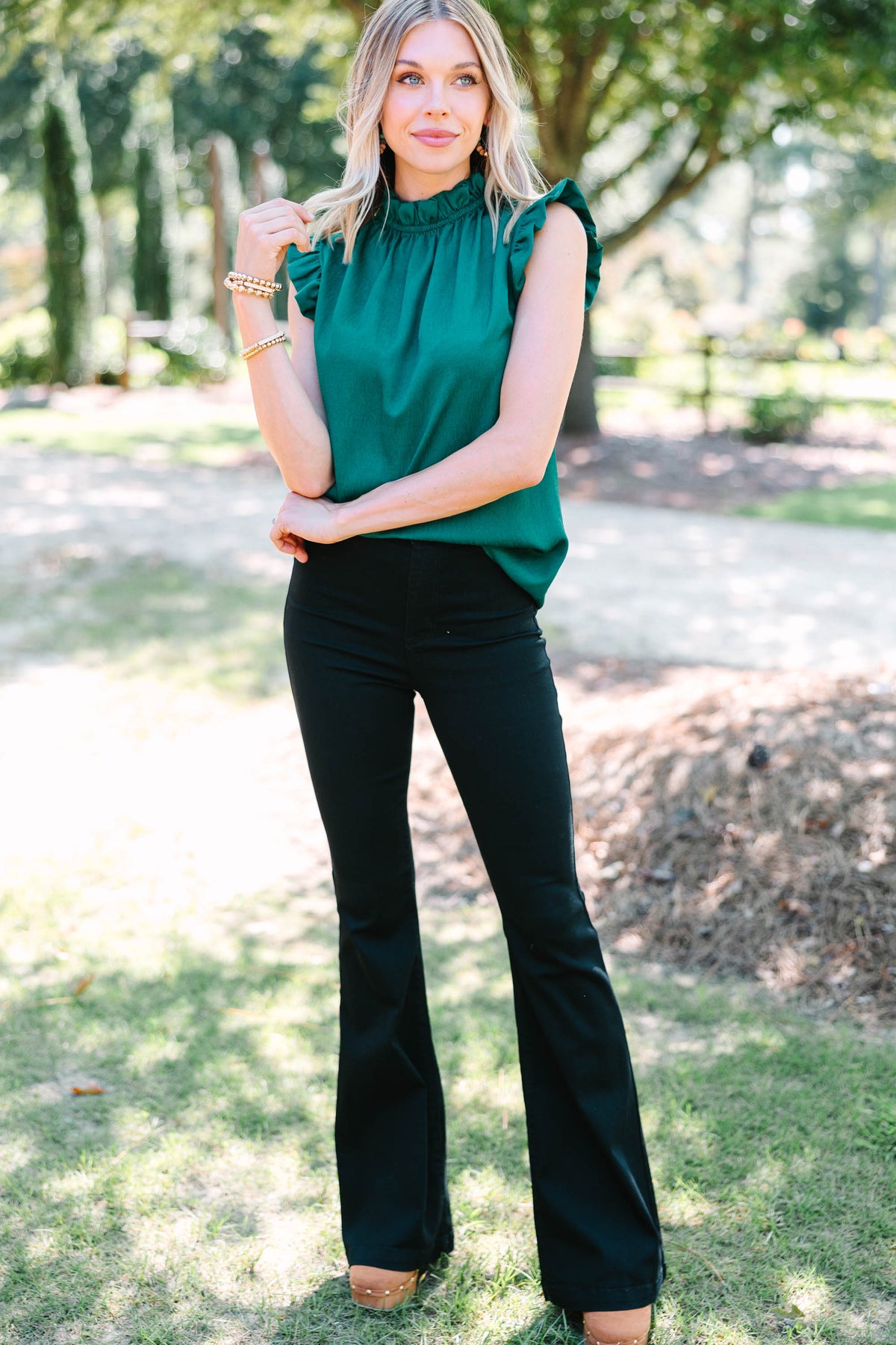 Classy Hunter Green Tank - Boutique Tanks – Shop the Mint