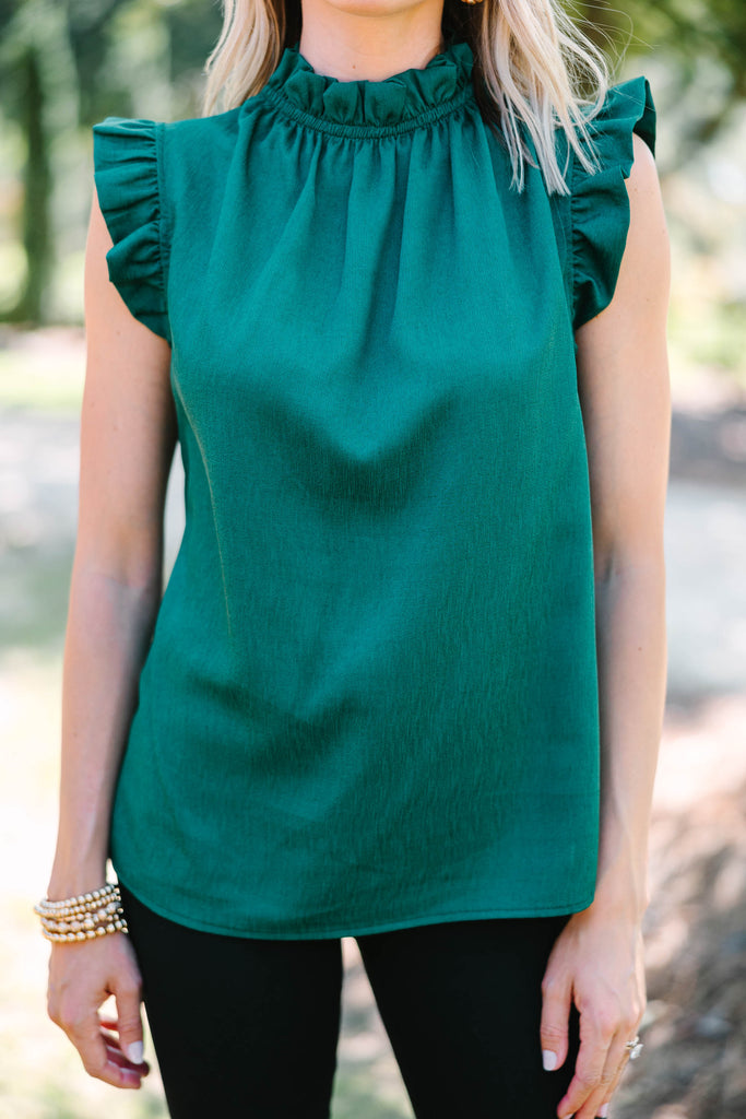 Classy Hunter Green Tank - Boutique Tanks – Shop the Mint