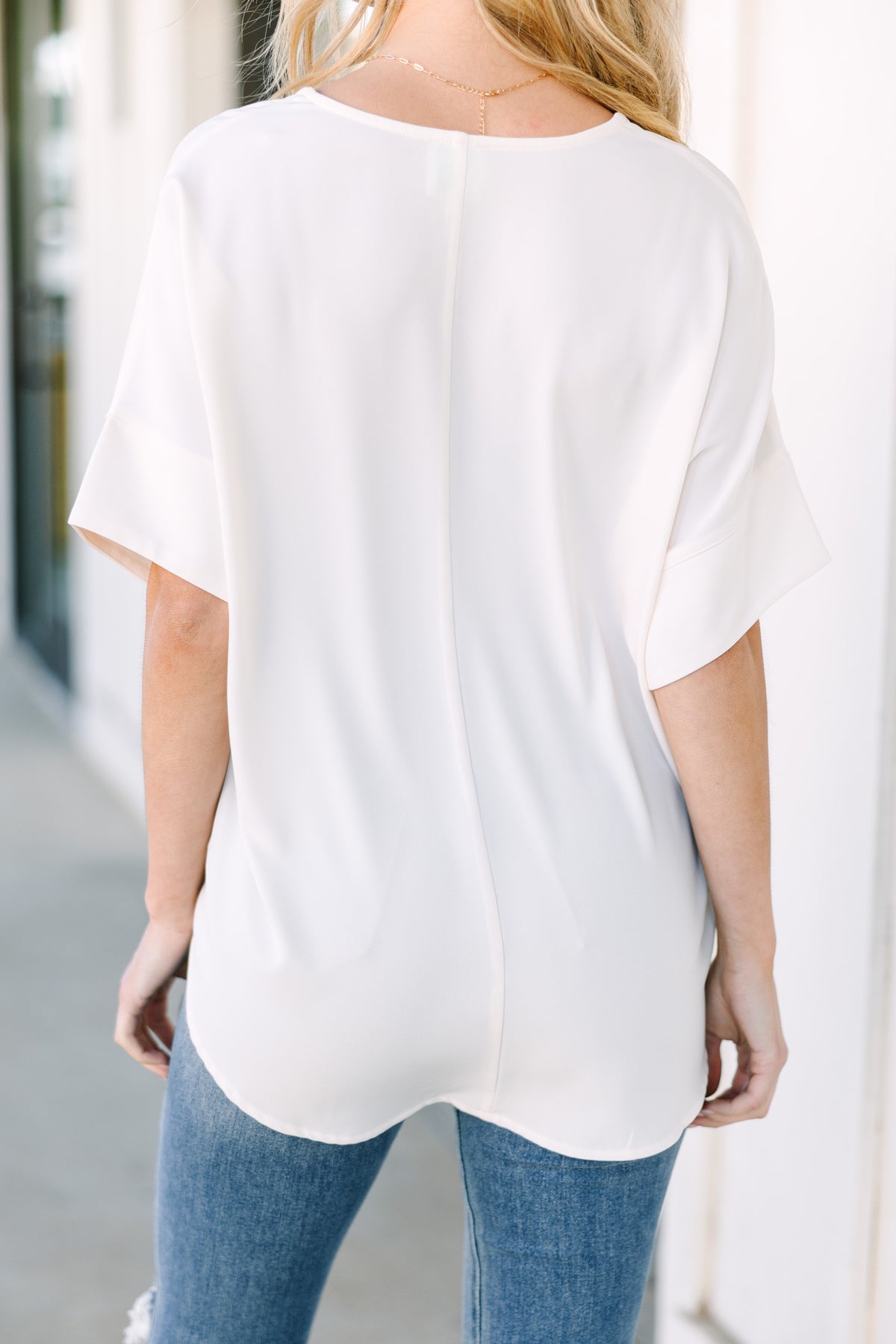Chic Cream White Top - Classic Fall Top – Shop the Mint