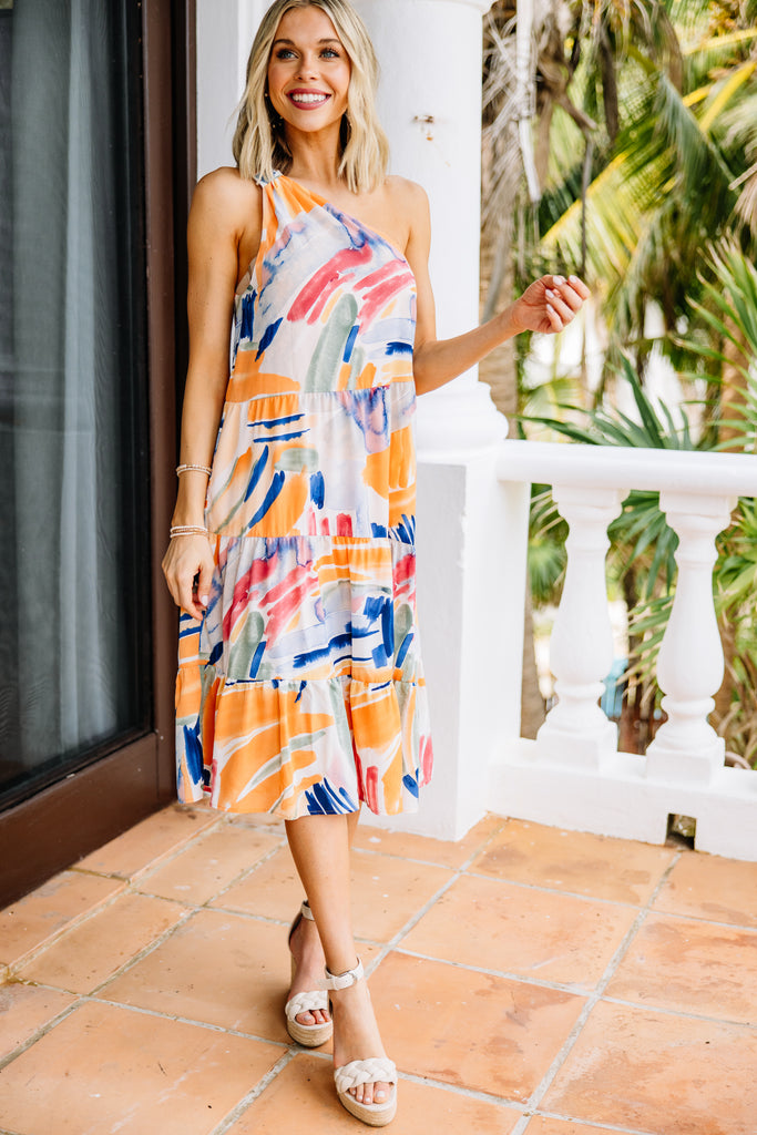 Love Follows Tangerine Orange Midi Dress – Shop the Mint