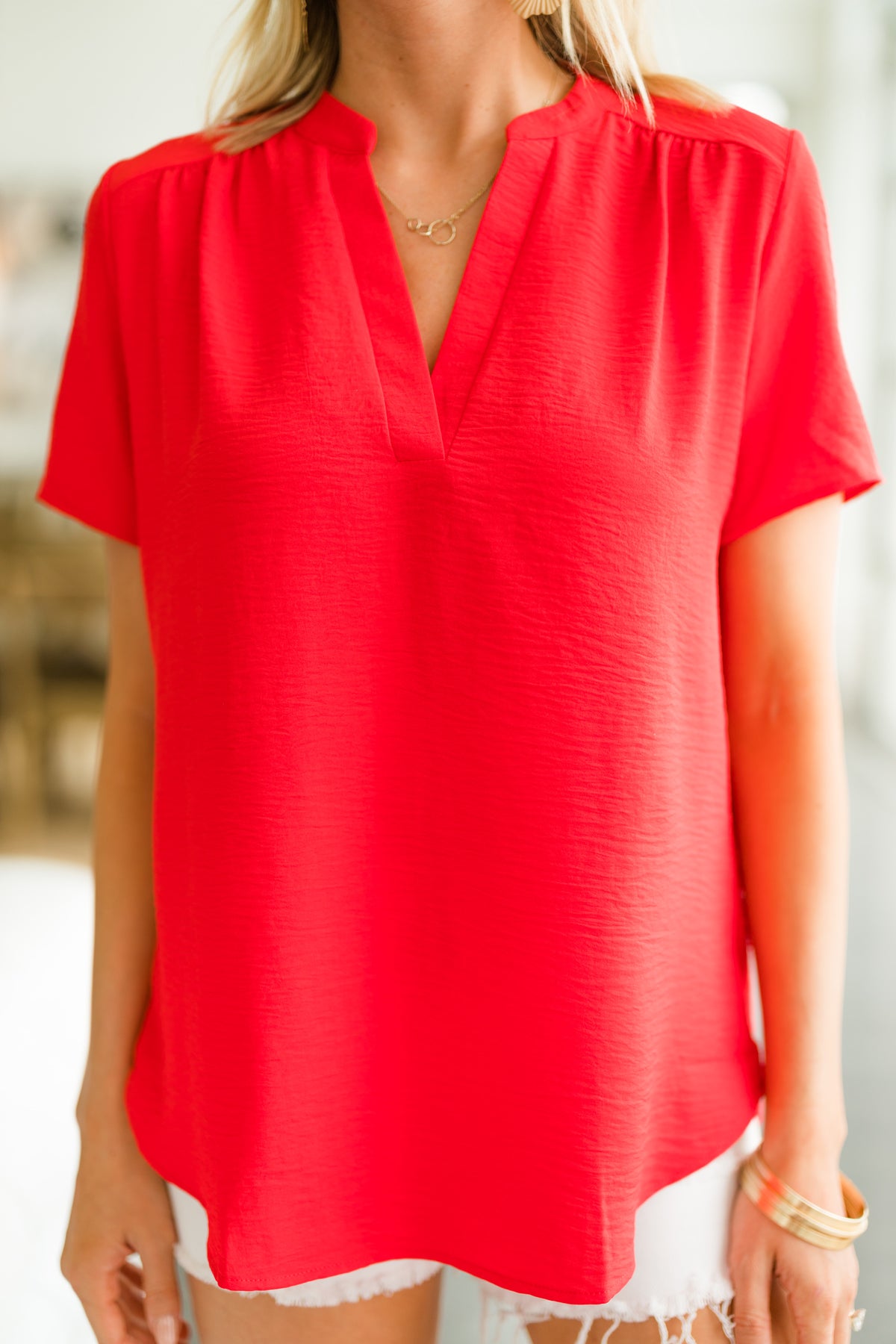 Classic Red Top - Chic Women's Tops – Shop the Mint
