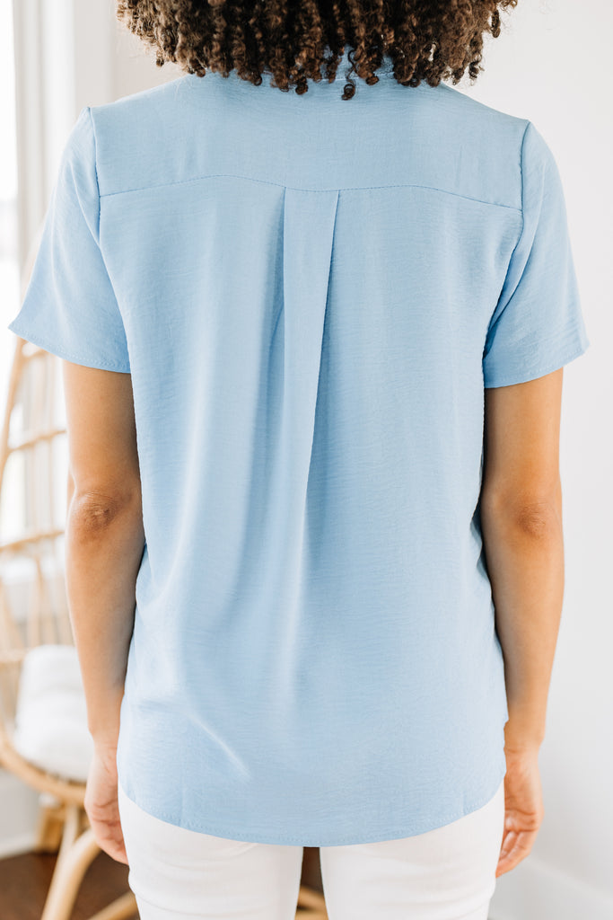 Take The Time Light Blue Top - Classic Tops for Women – Shop the Mint