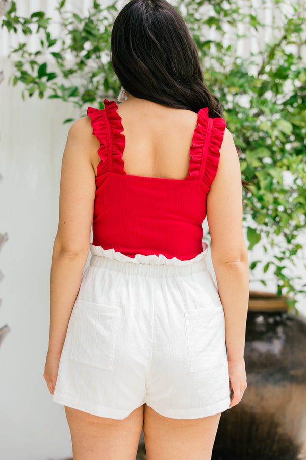 Reach Out Red Ruffled Bodysuit – Shop the Mint