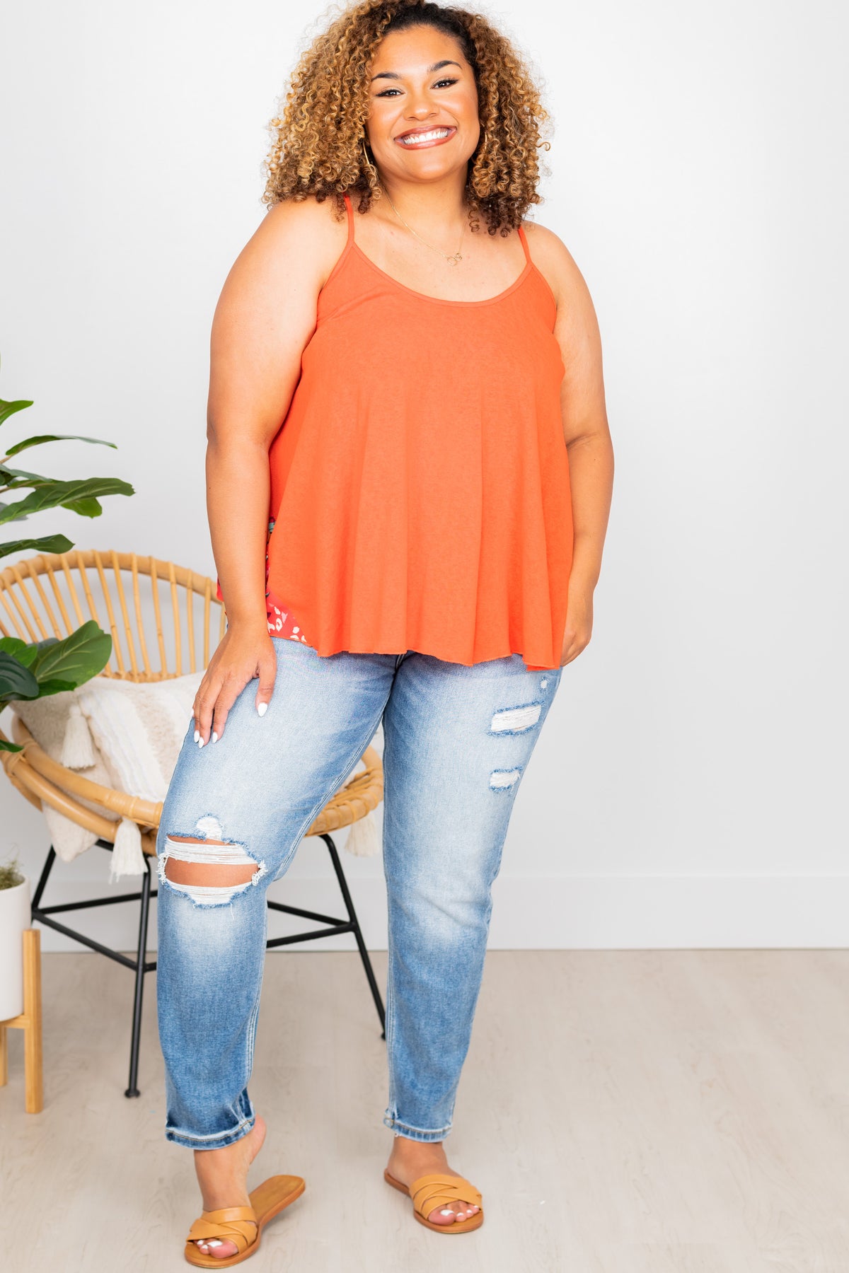 Bold Hot Orange Tank - Fun Bright Tanks – Shop the Mint
