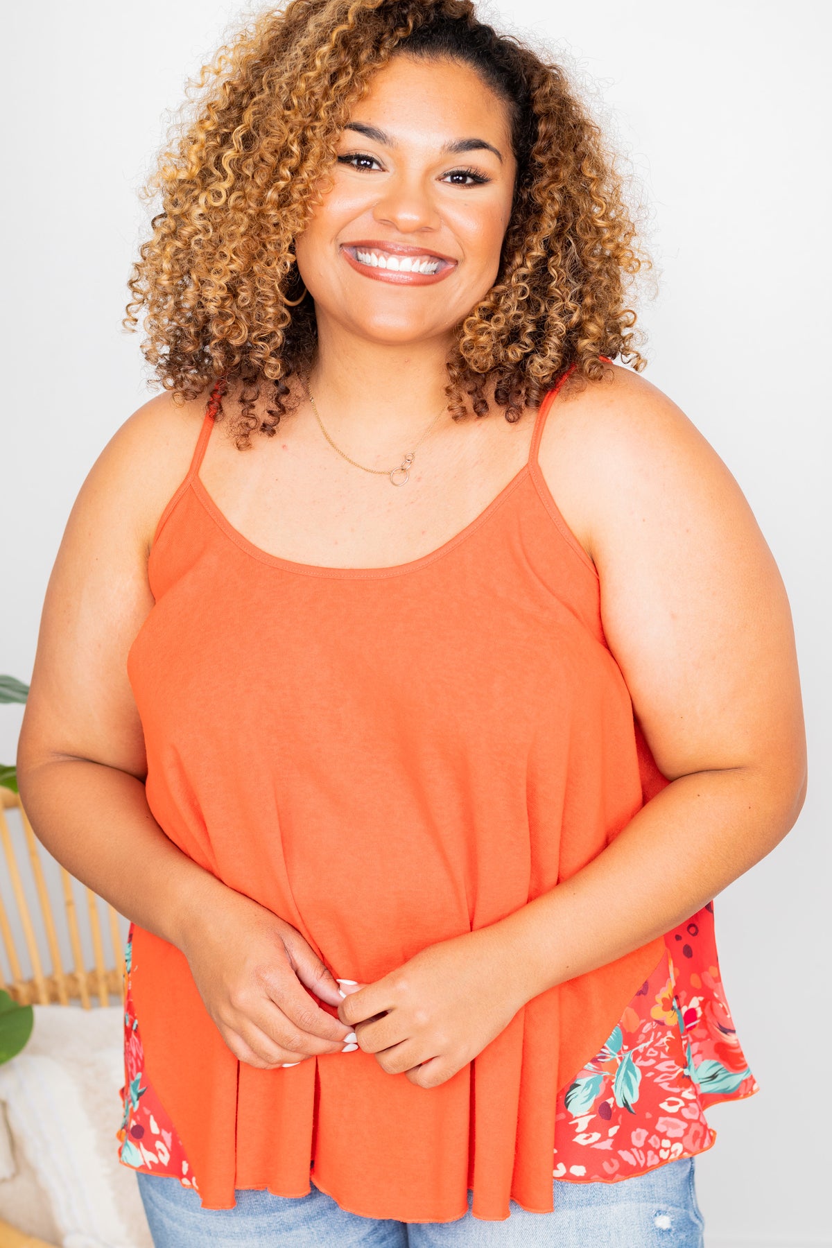 Bold Hot Orange Tank - Fun Bright Tanks – Shop the Mint