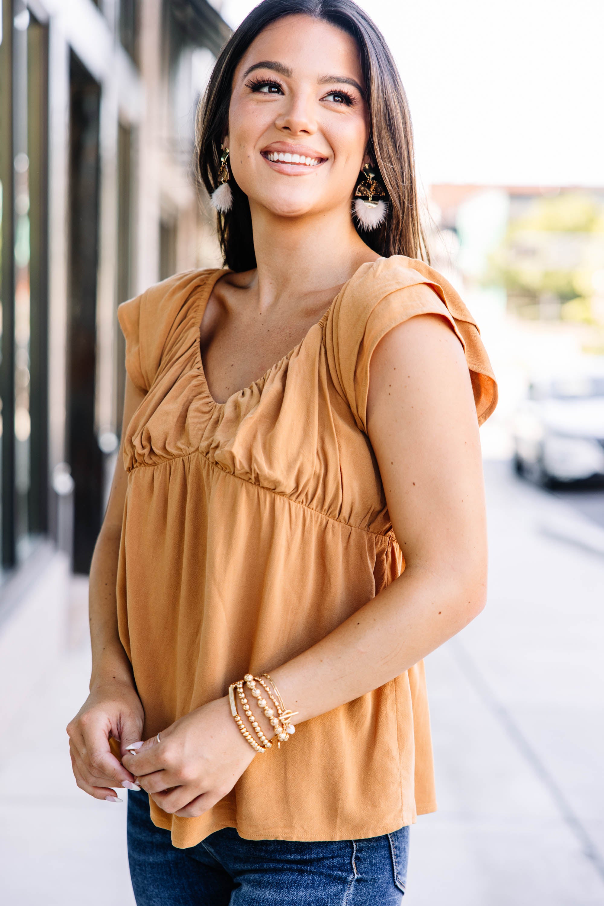 What A Day Marigold Yellow Babydoll Top - Trendy Tops#N# #N# #N# #N# –# ...