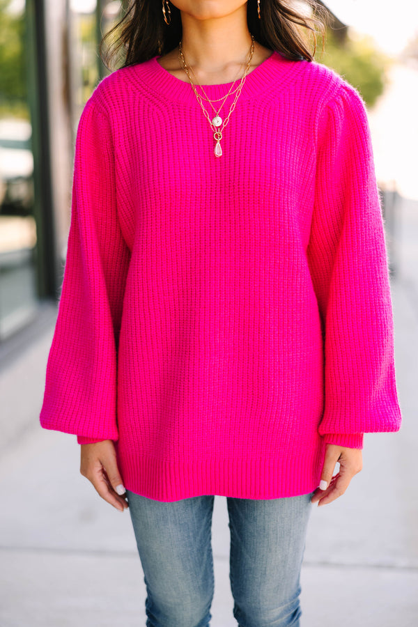 Whatever You Want Fuchsia Pink Sweater – Shop the Mint