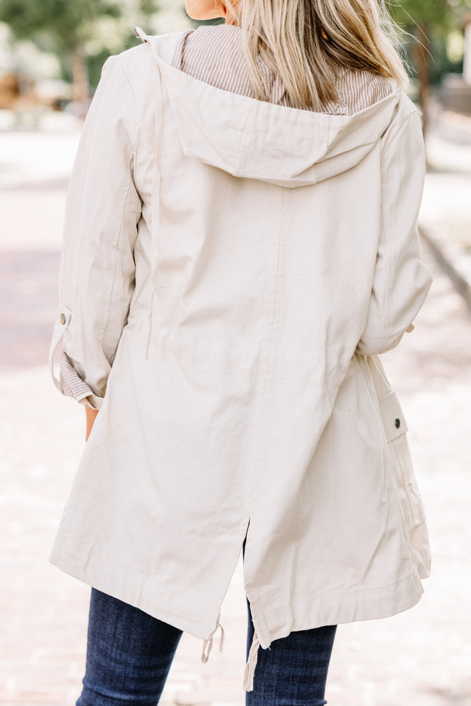 Utility Cream White Jacket - Trendy Fall Jackets – Shop the Mint