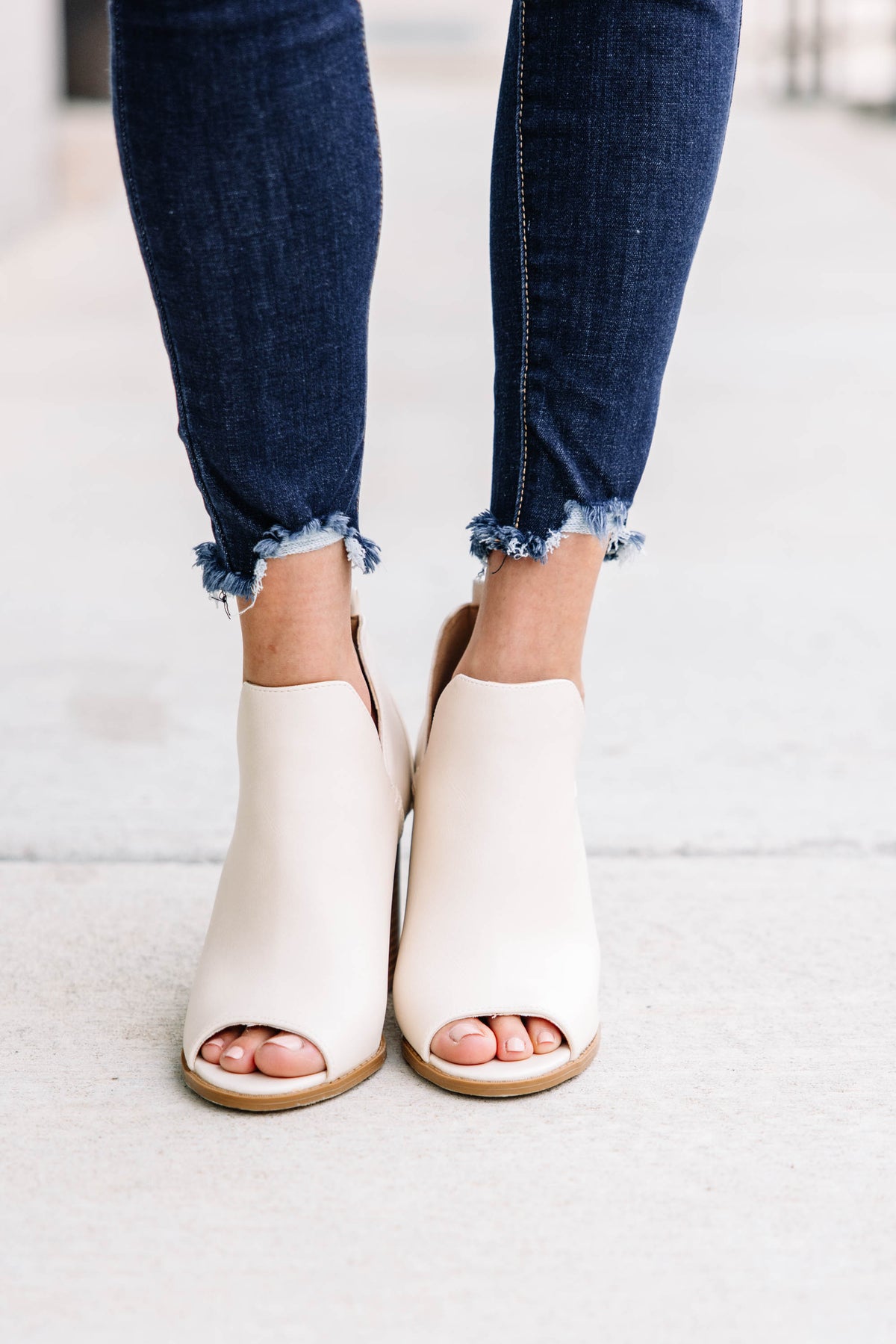 Feeling Bold Bone White Heeled Booties – Shop the Mint