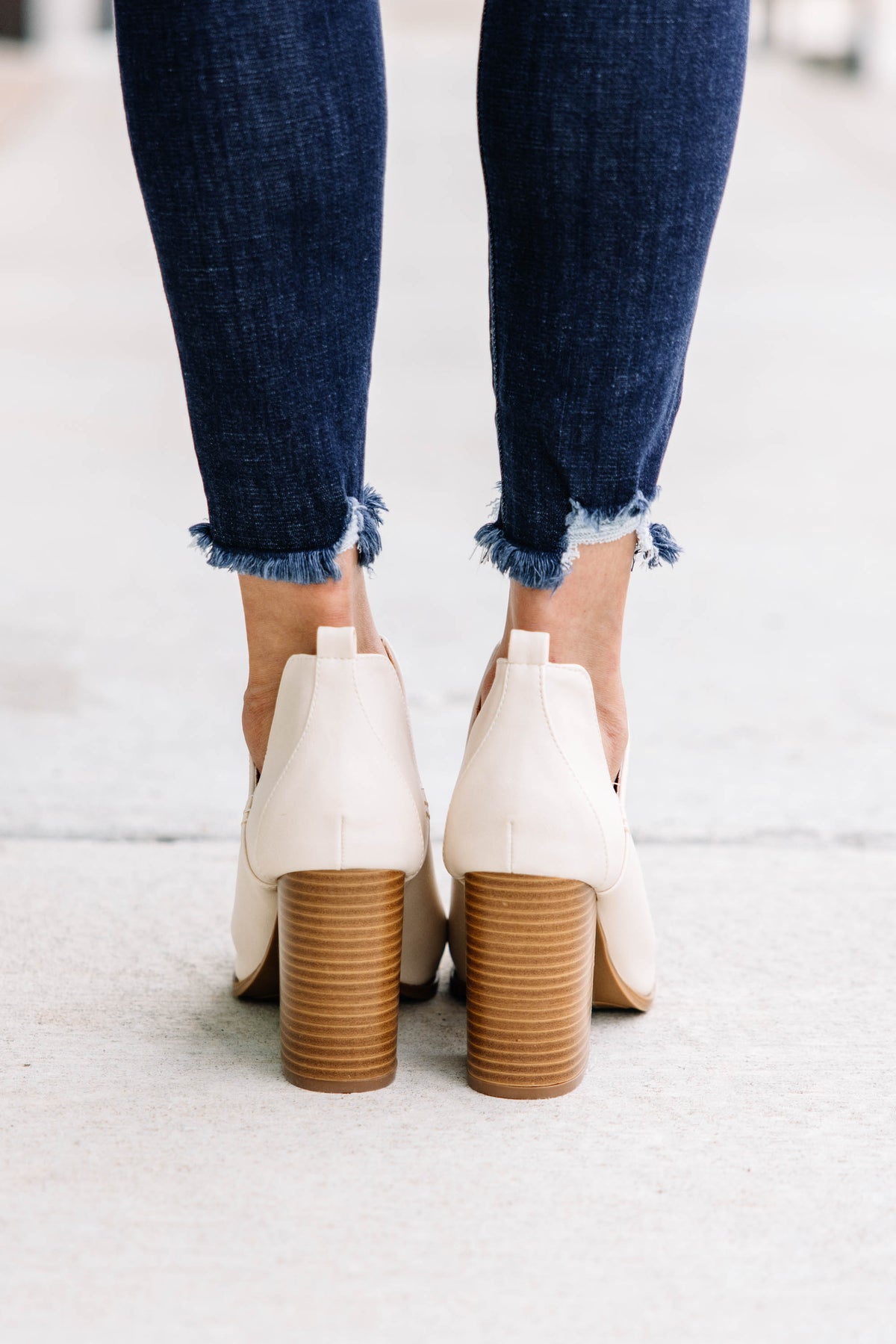 Feeling Bold Bone White Heeled Booties – Shop the Mint
