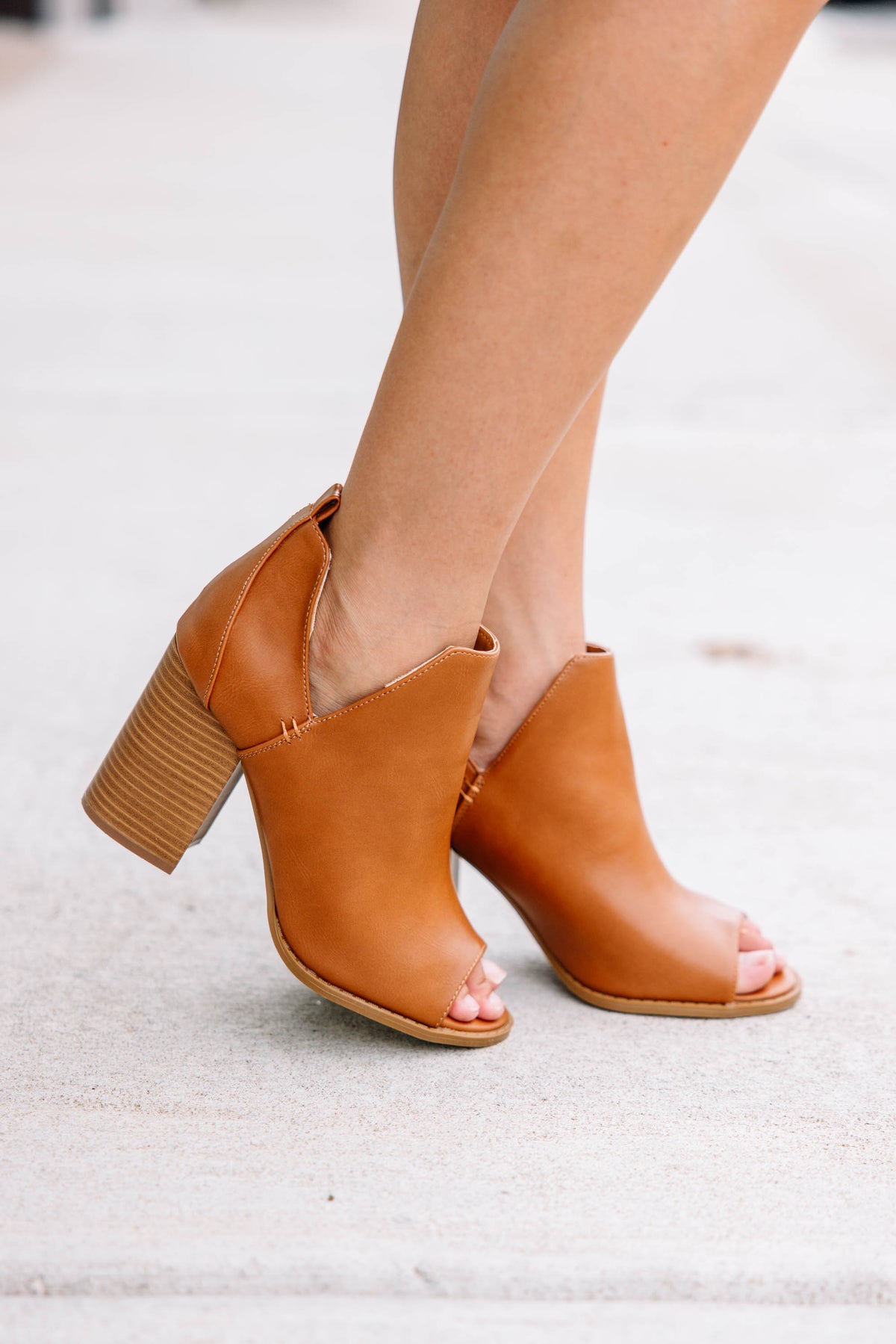 Feeling Bold Camel Brown Heeled Booties – Shop the Mint