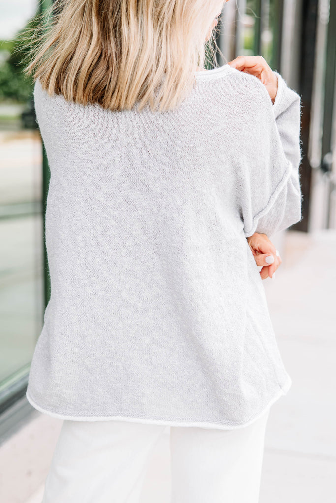 Cozy Heather Gray Sweater - Classic Women's Sweaters – Shop the Mint