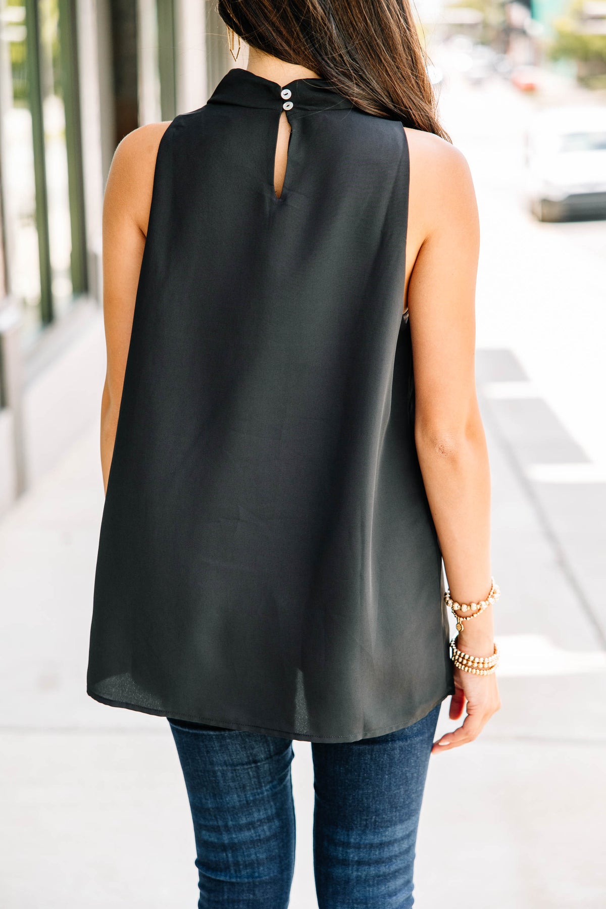 Tell Your Story Black Cowl Neck Tank – Shop the Mint