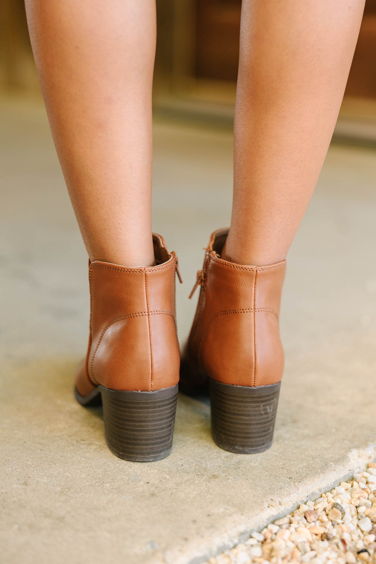 Give You A Try Cognac Brown Booties – Shop the Mint