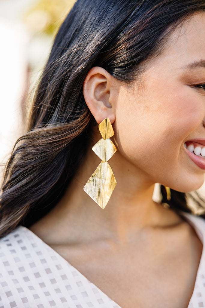 Treasure Jewels: Triple Triangle Gold Earrings – Shop the Mint