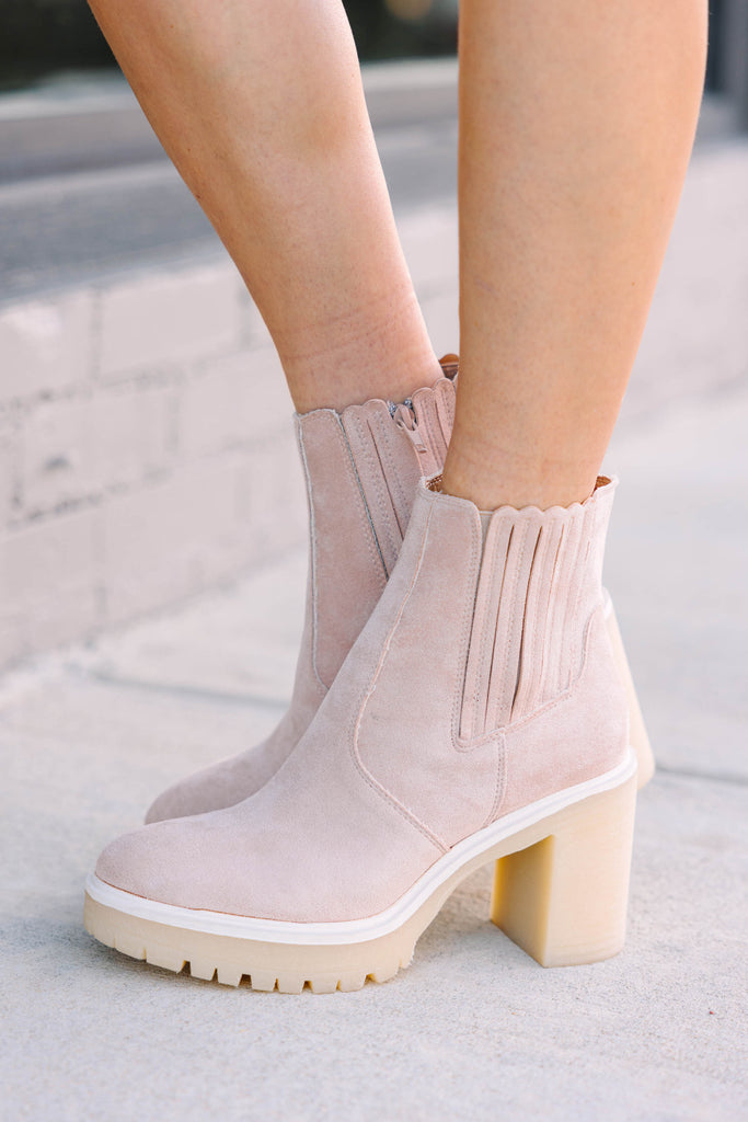 On Your Own Beige Suede Booties – Shop the Mint