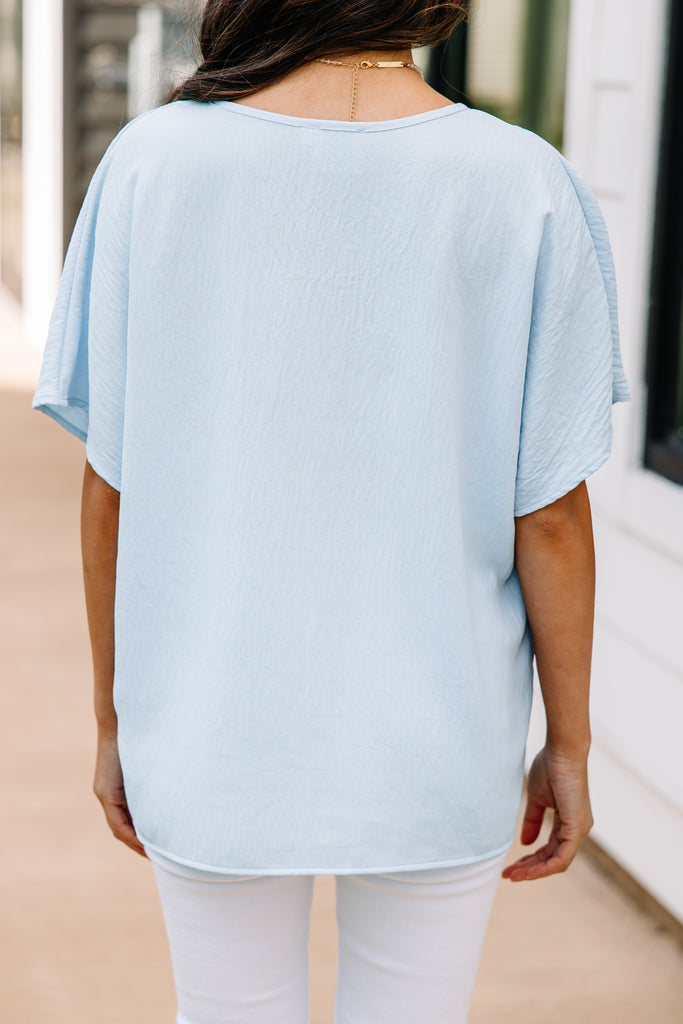Simple Powder Blue Classic Top - Versatile Tops – Shop the Mint